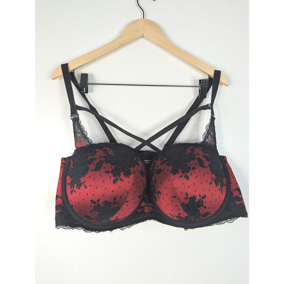 torrid | Intimates & Sleepwear | Torrid Red Black Lace Cup Strappy ...